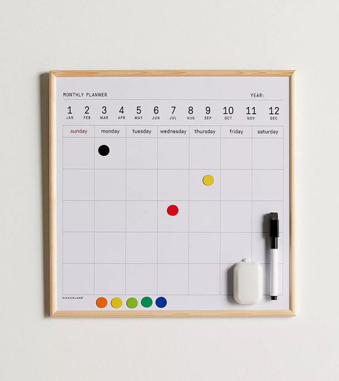 Calendrier effaçable magnétique